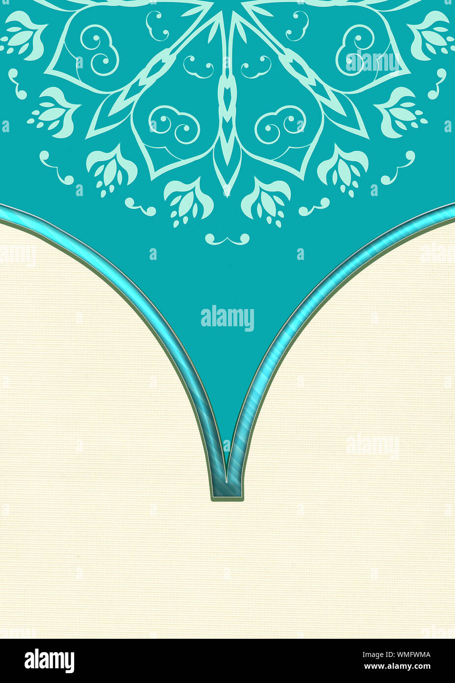 Vintage style invitation with floral patterns and paper texture Stock ...