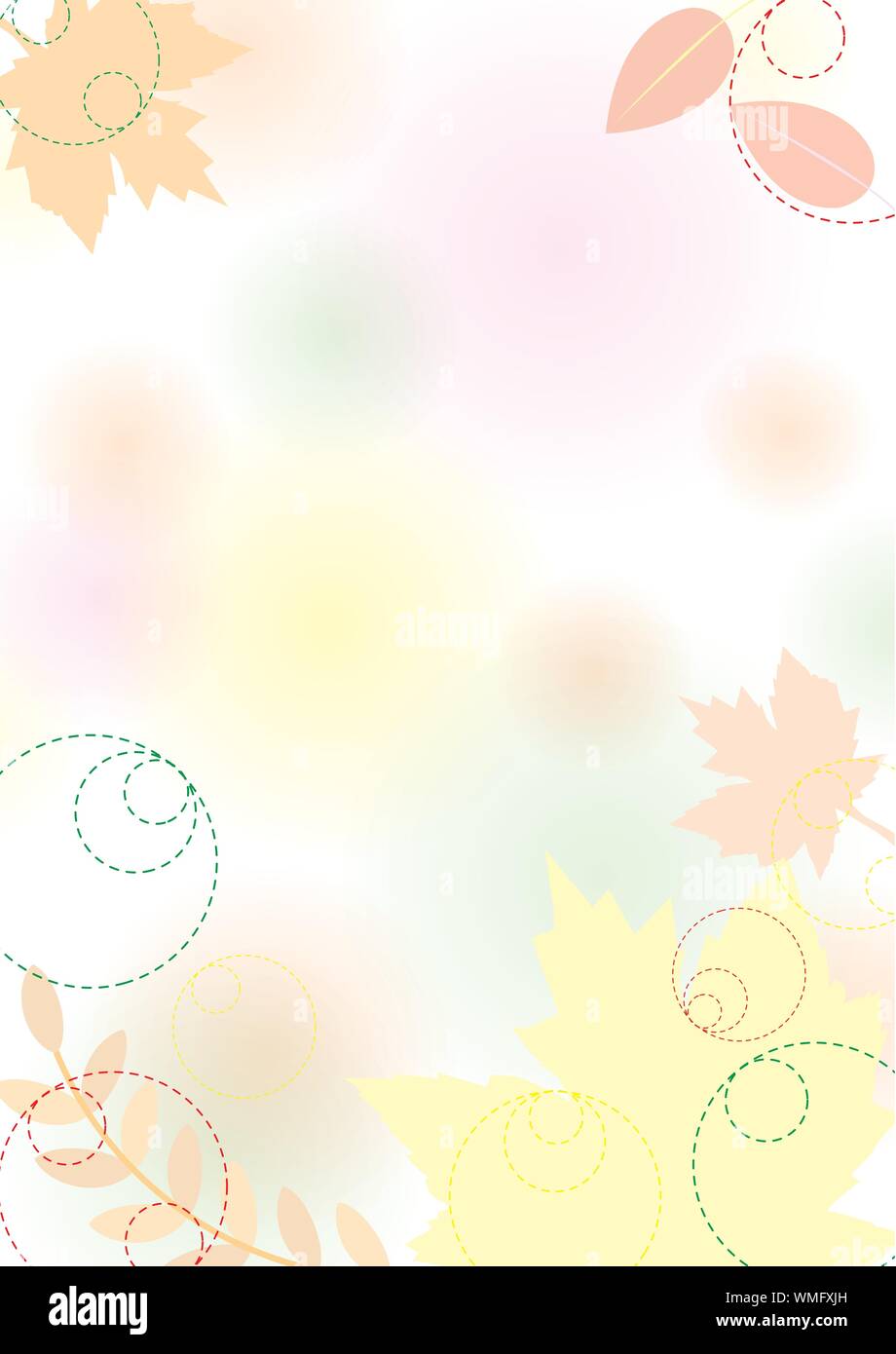 Autumn background with leaves, pastel, vector illustration eps 10.0 ...