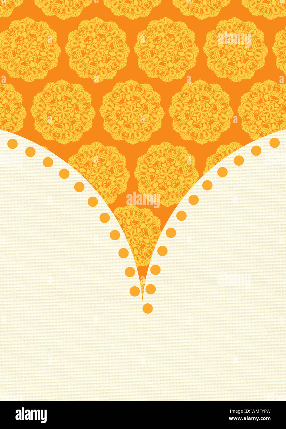 Vintage style invitation with floral patterns and paper texture Stock ...