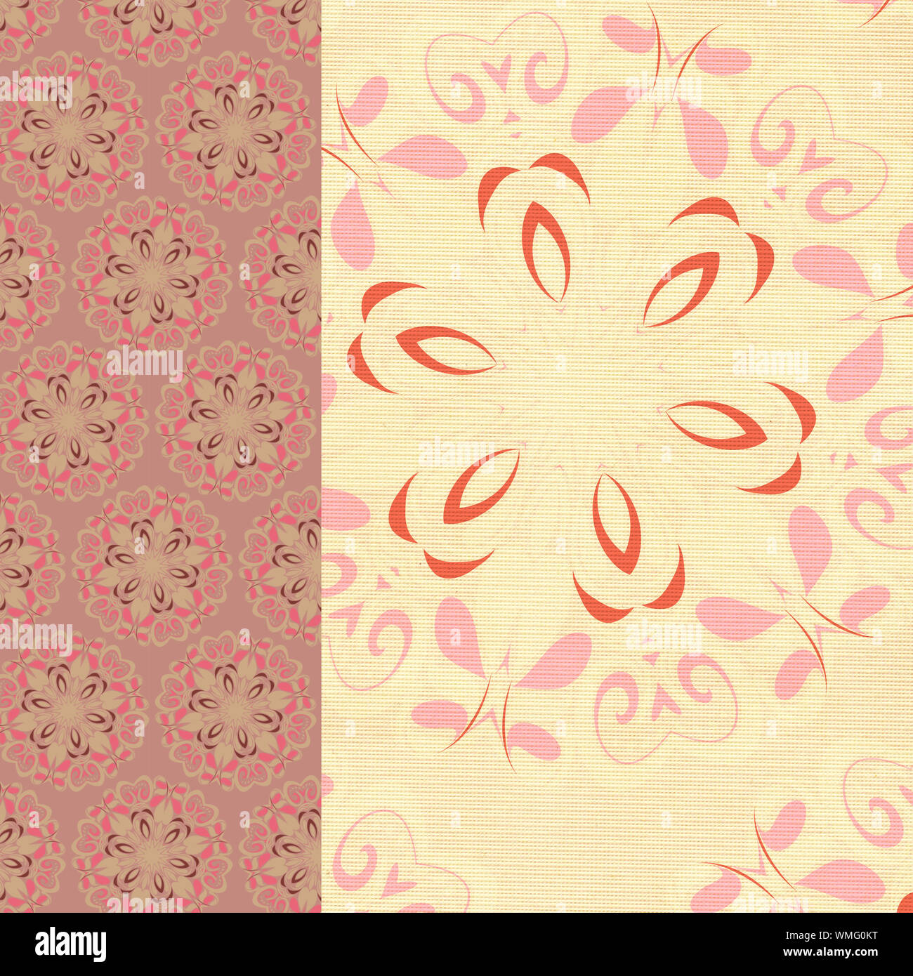 Vintage style invitation with floral patterns and paper texture Stock ...