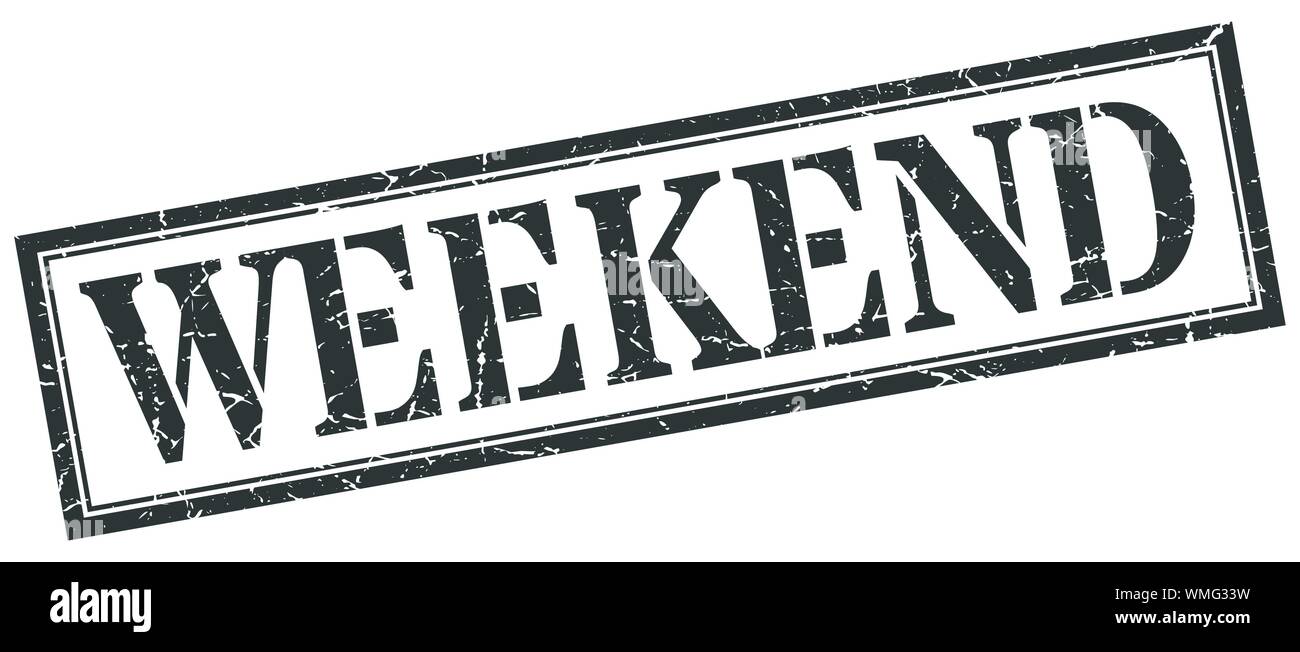 weekend stamp. weekend square grunge sign. weekend Stock Vector Image ...