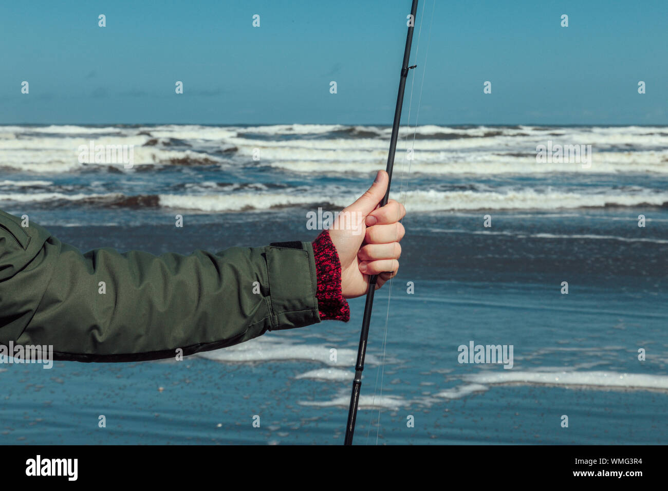 Close up hand holding pole hi-res stock photography and images - Alamy