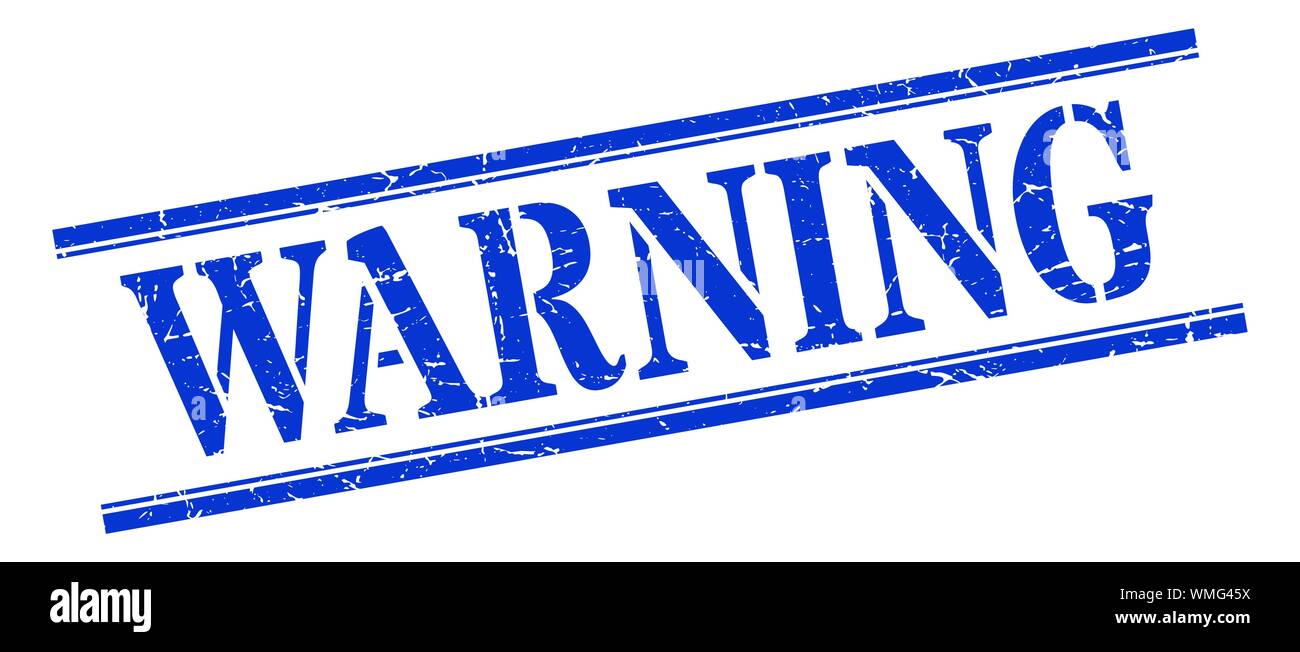 warning stamp. warning square grunge sign. warning Stock Vector Image ...