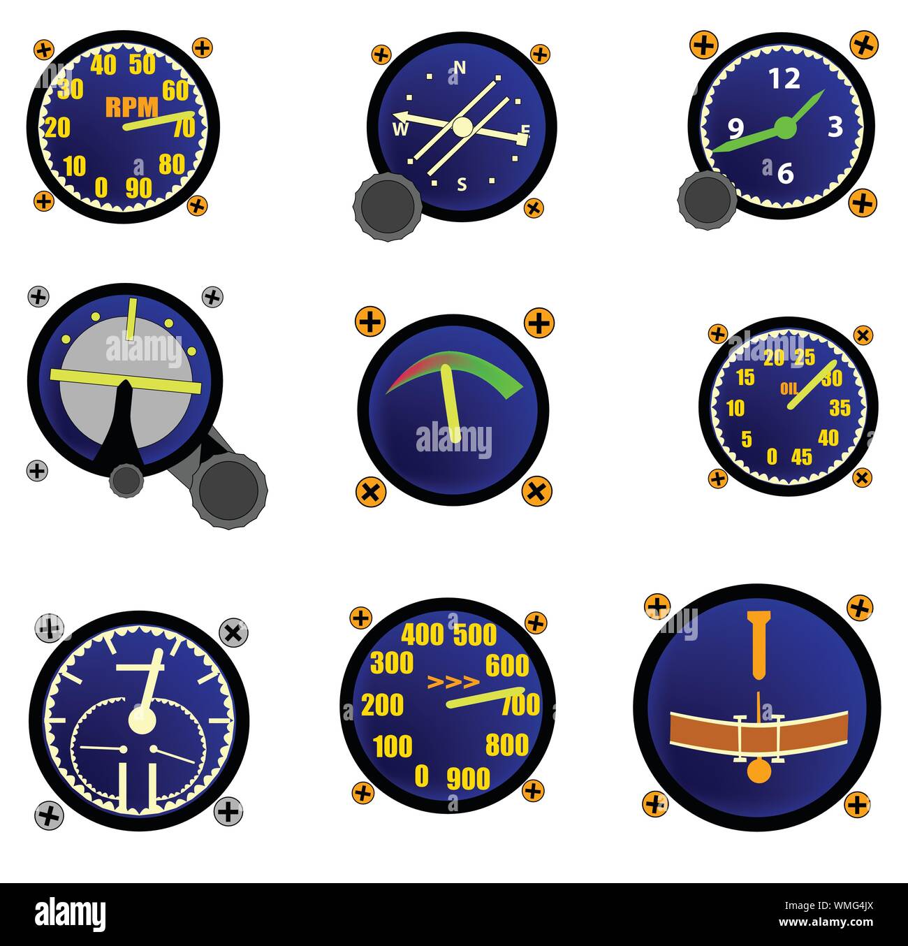 Aircraft dials Stock Vector Images - Alamy