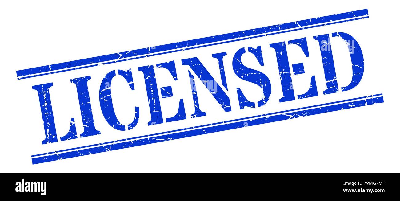 licensed stamp. licensed square grunge sign. licensed Stock Vector ...