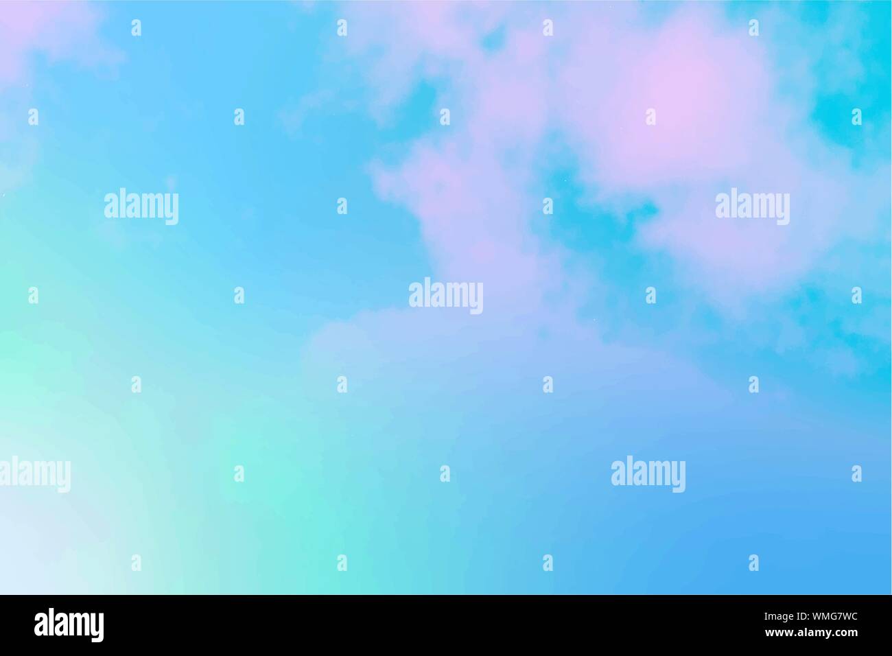 Vector abstract neon pastel background. Pink and teal blue sky, toned ...