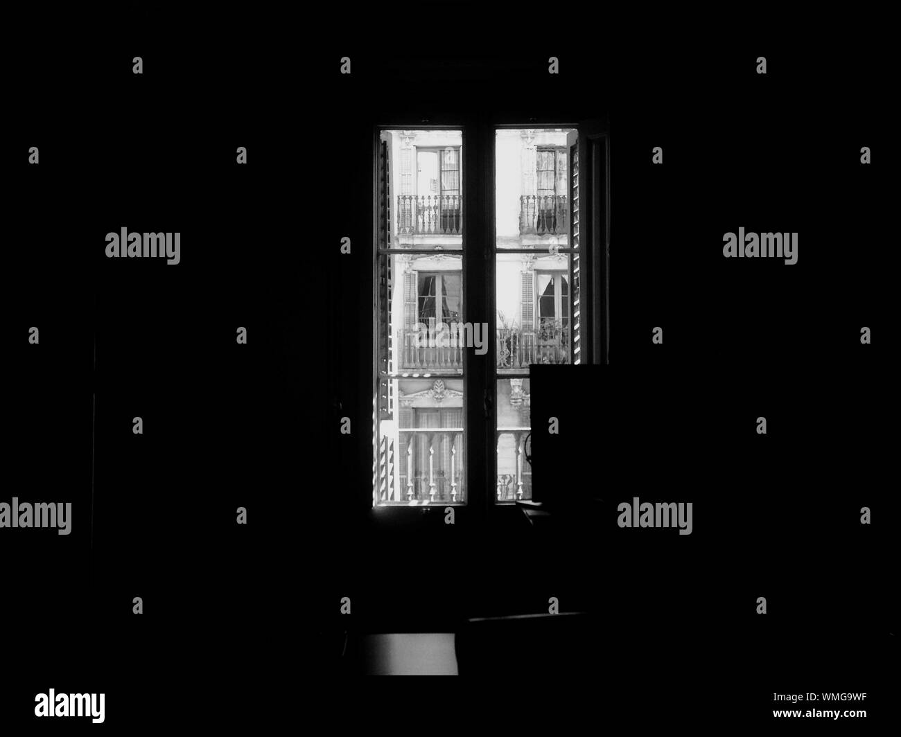 Geometric shape window Black and White Stock Photos & Images - Alamy