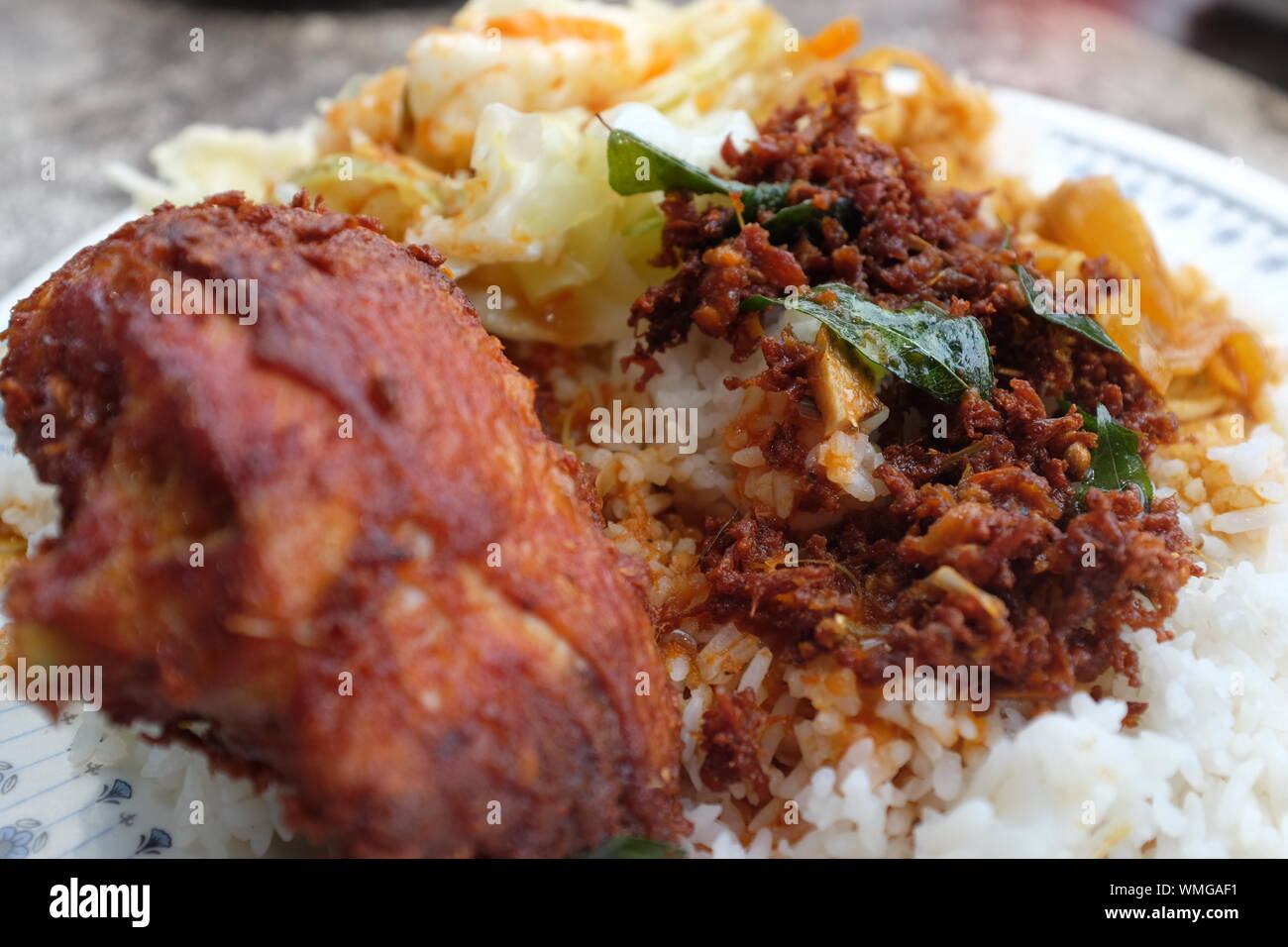 Nasi Campur aka Mix Rice Stock Photo - Alamy