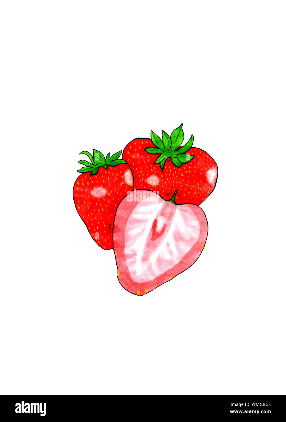 Red strawberry cartoon hi-res stock photography and images - Alamy