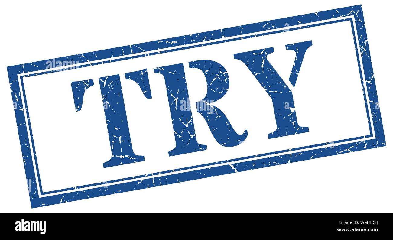 try stamp. try square grunge sign. try Stock Vector Image & Art - Alamy