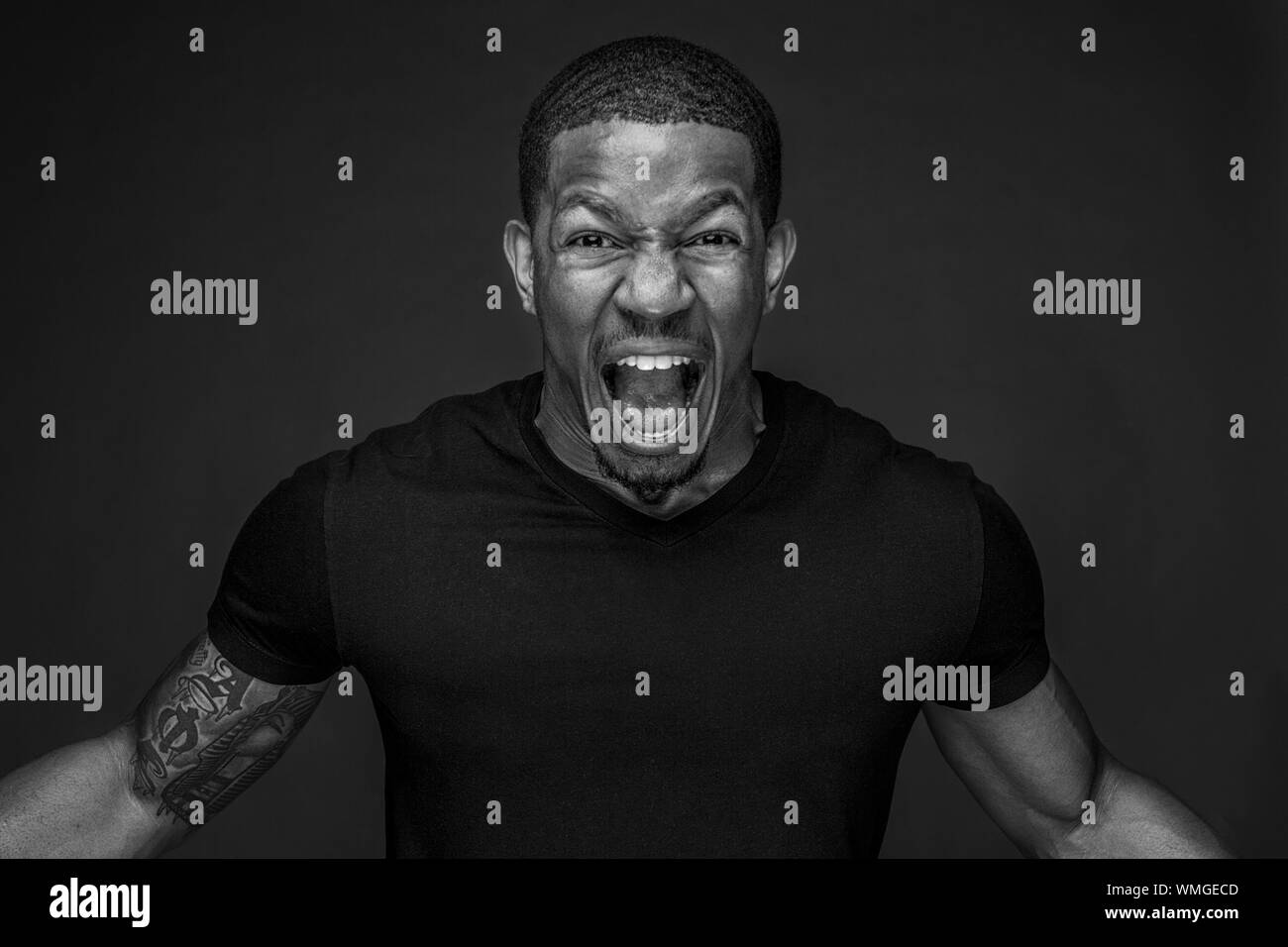 Man angry shouting at camera hi-res stock photography and images - Alamy