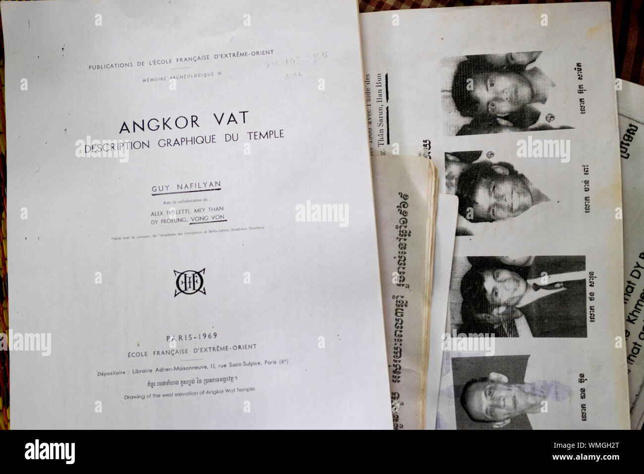 Some of the plans Dy Proeung used for his Angkor Wat scale model in ...