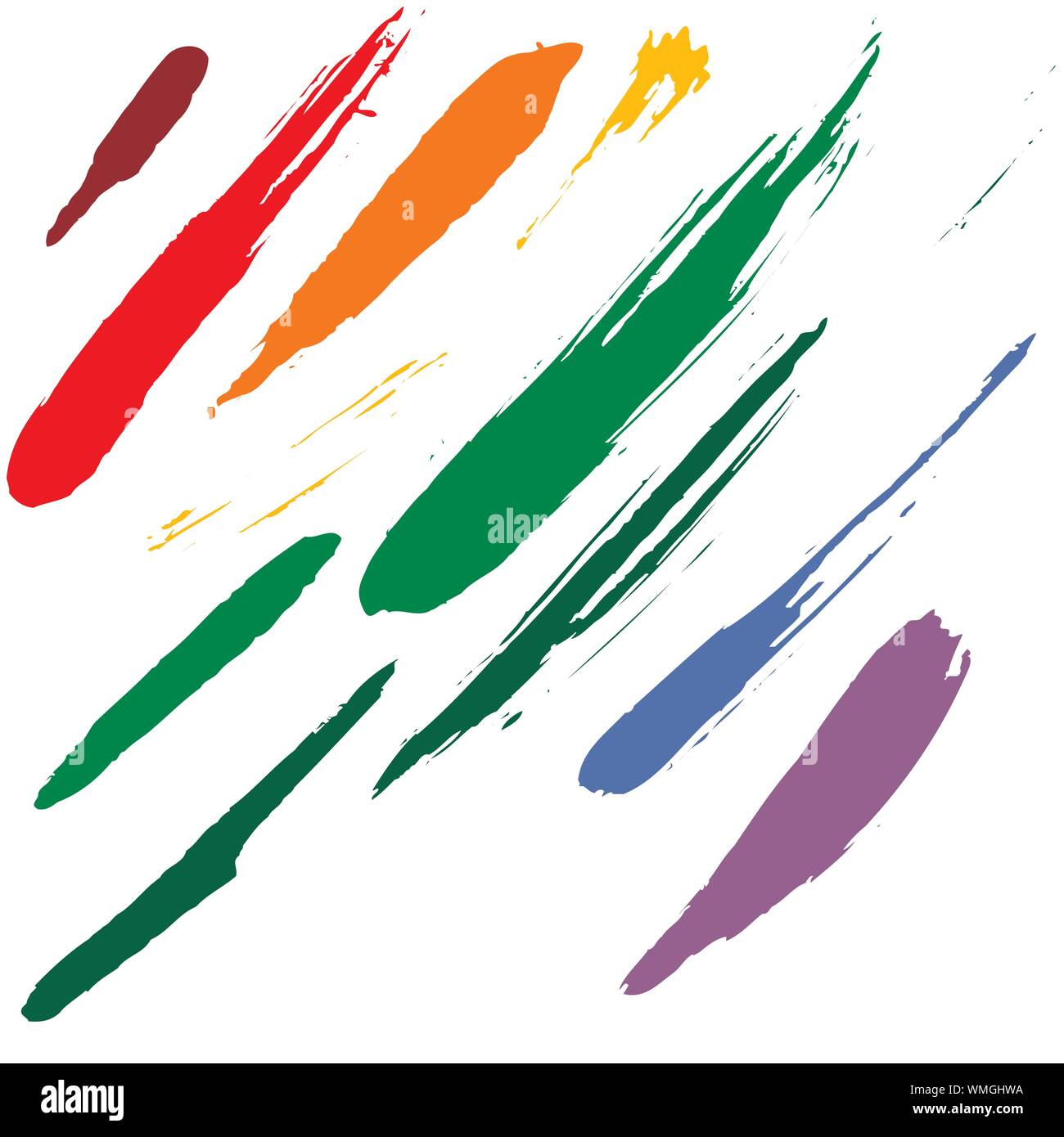 Colored brush strokes on Stock Vector Images - Alamy