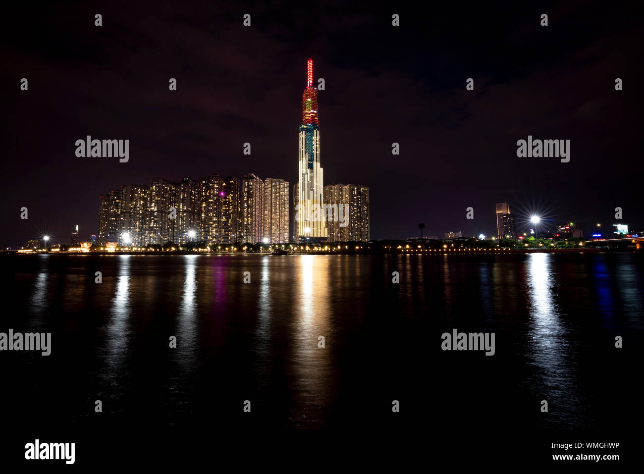 Ho Chi Minh City, Vietnam - 2 Septembre 2019: View Panoramic colorful ...