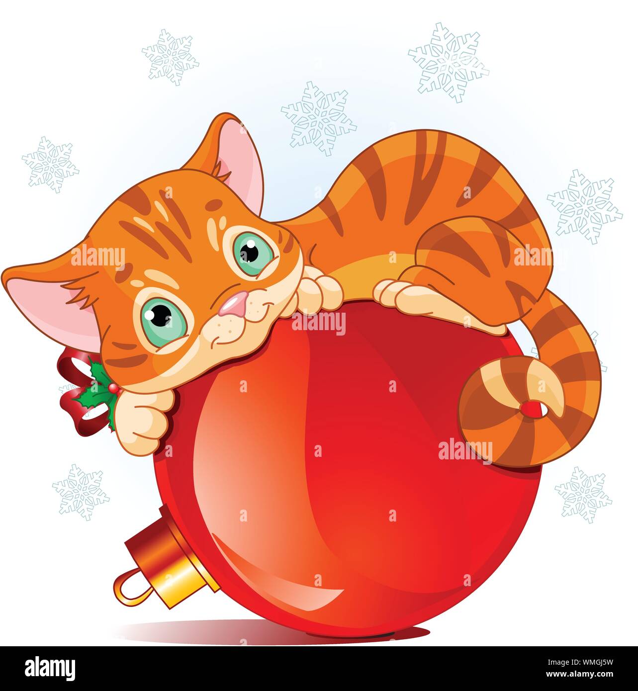 Kitten cat christmas tree Stock Vector Images - Alamy