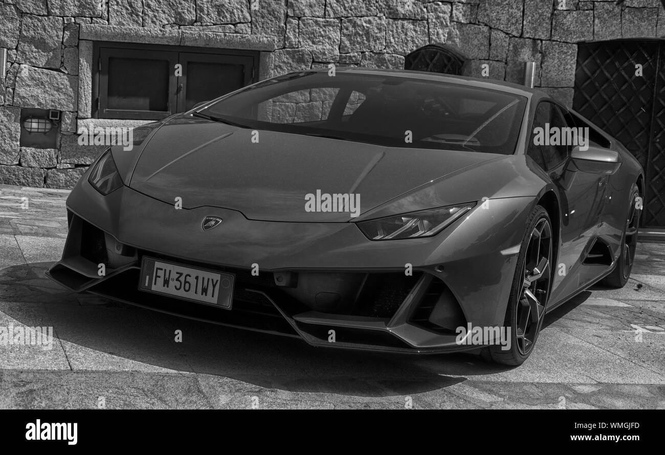 Green lamborghini car Black and White Stock Photos & Images - Alamy