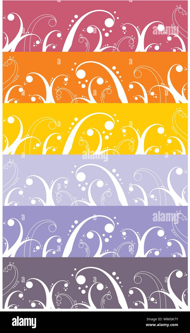 Waves and curls pattern background Stock Vector Image & Art - Alamy