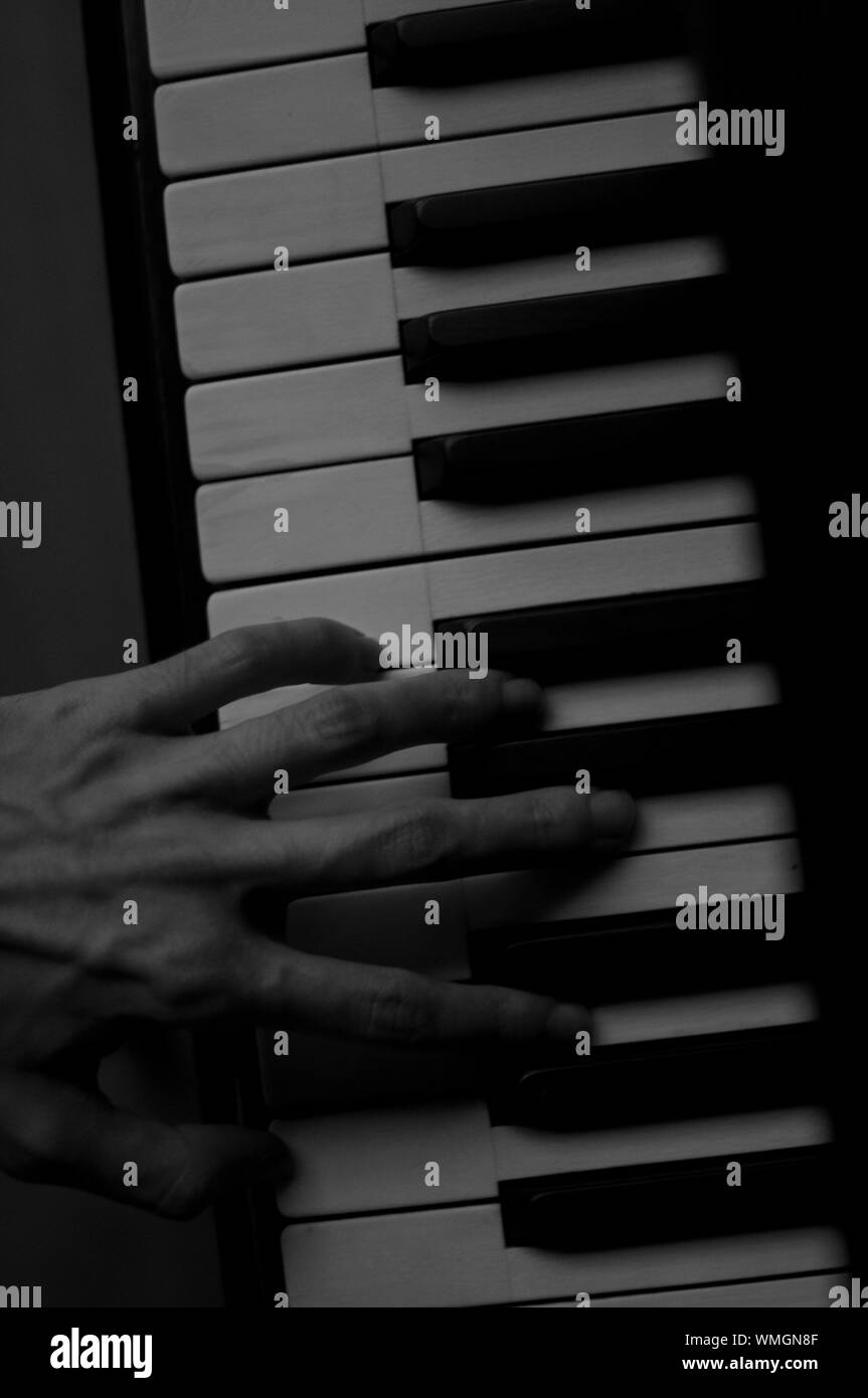 Person Playing The Piano High Resolution Stock Photography and Images ...