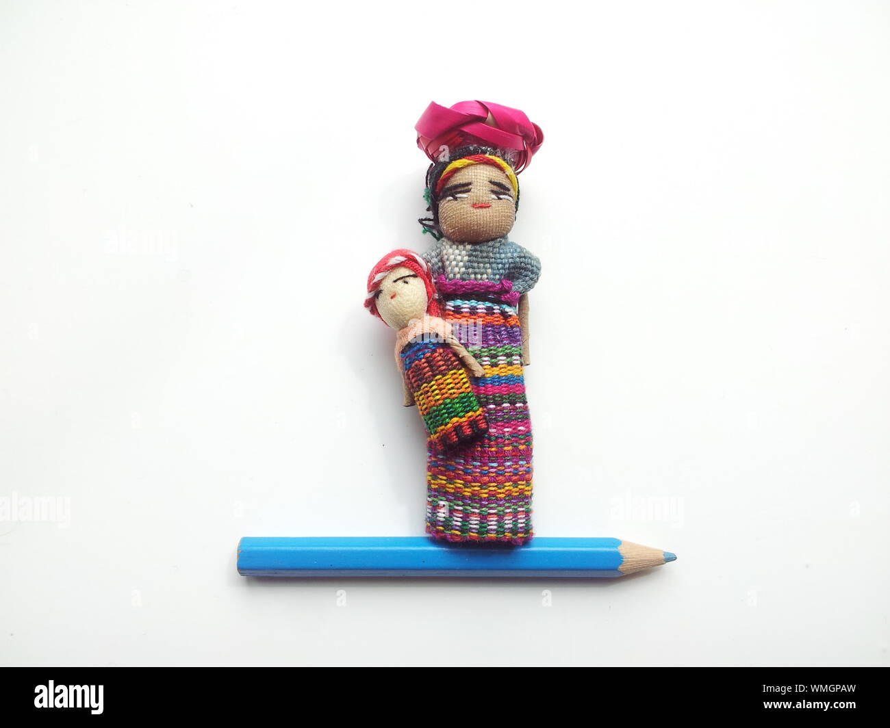 Colorful Doll Isolated On White Background Stock Photo - Alamy