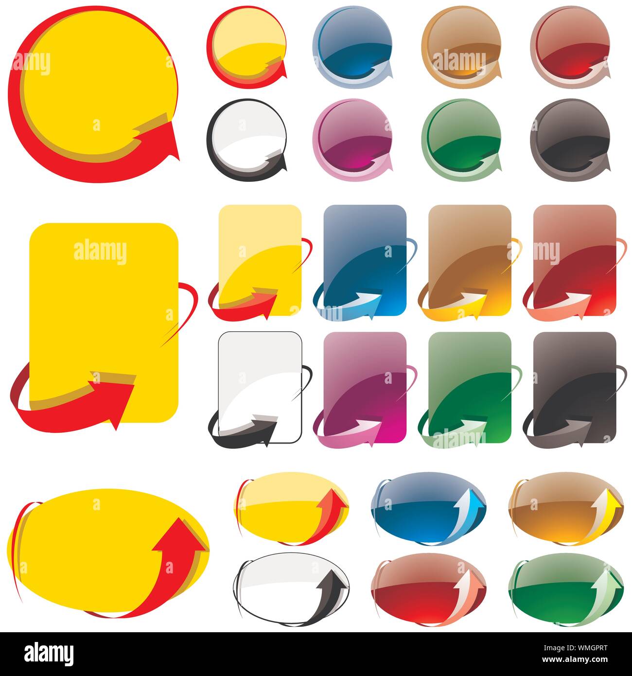 Labels With Arrows Stock Vector Image & Art - Alamy