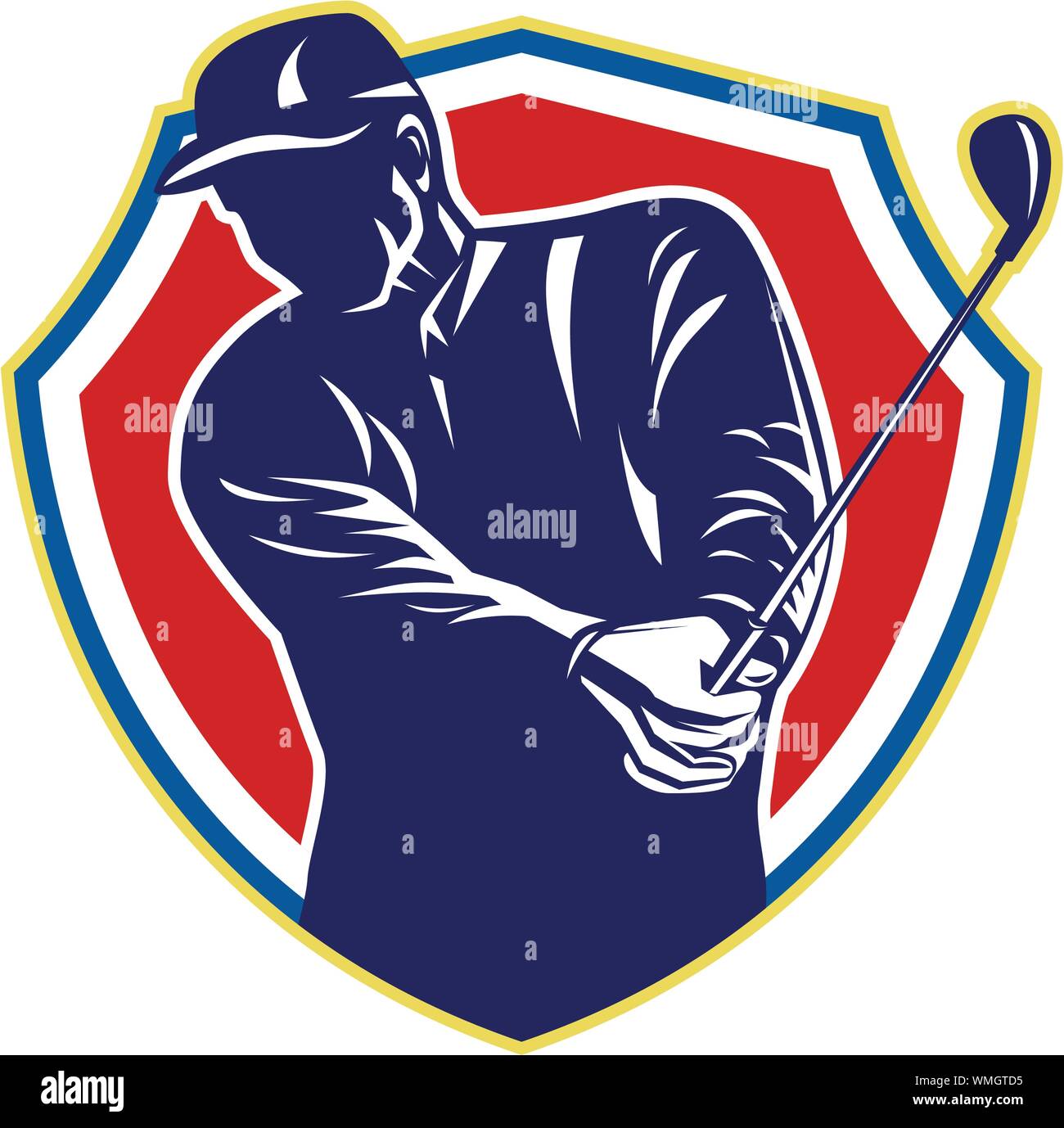Athlete playing man golf Stock Vector Images - Alamy