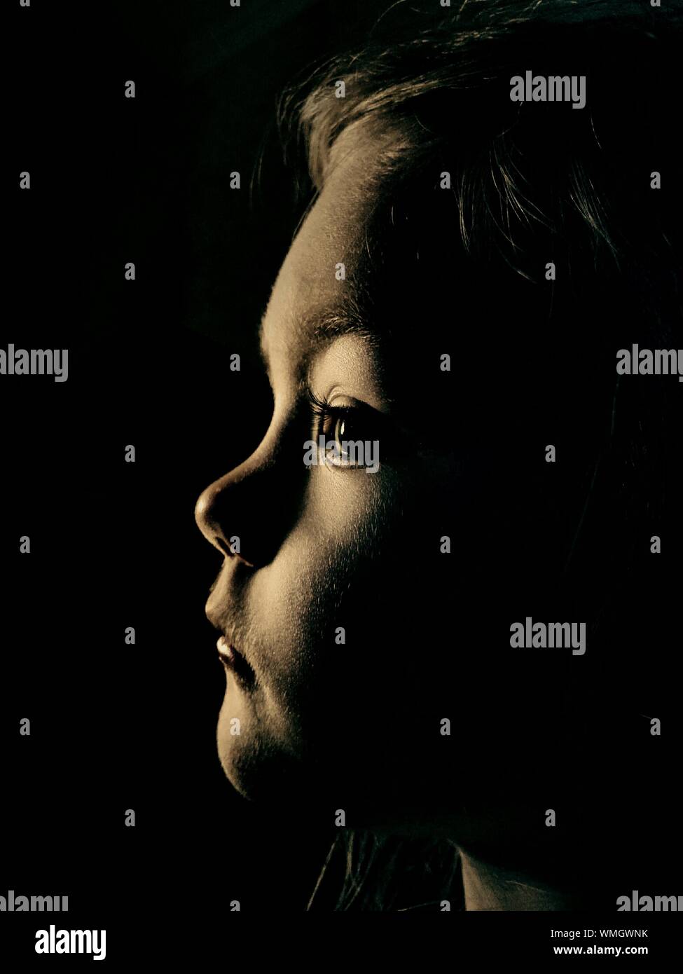 Black boy profile hi-res stock photography and images - Alamy