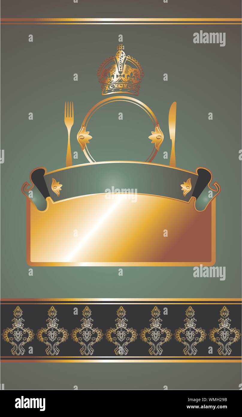 vintage victorian menu cover design Stock Vector Image & Art - Alamy