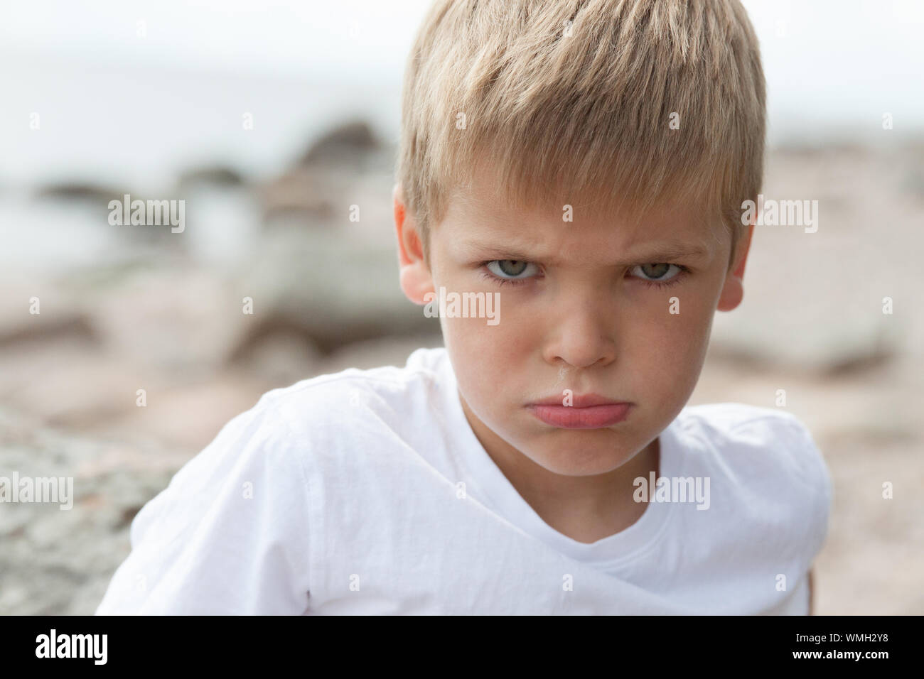 Boy pouting hi-res stock photography and images - Alamy