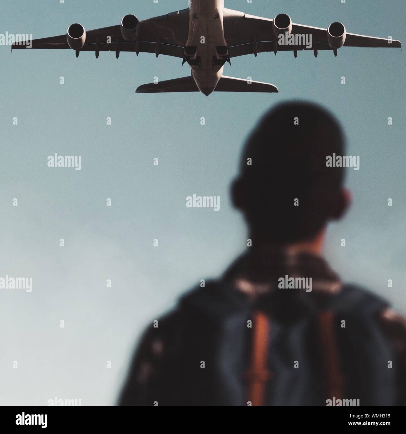 Backpack airplane hi-res stock photography and images - Alamy