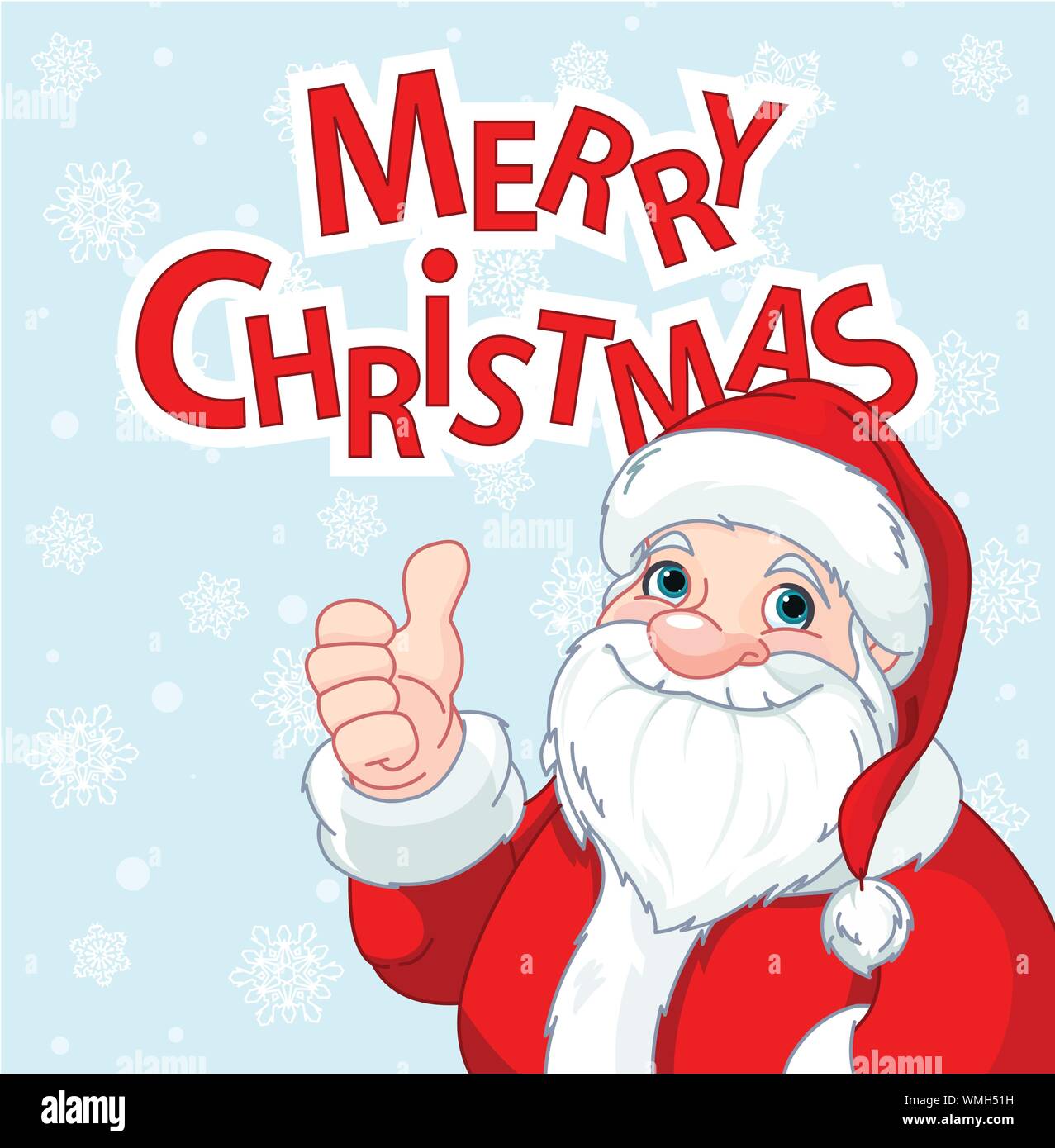 Christmas santa claus thumbs up Stock Vector Images - Alamy