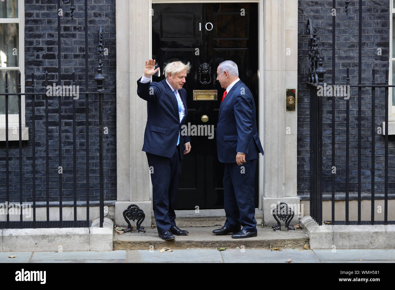 Prime Minister Boris Johnson greets the Prime Minister of Israel ...