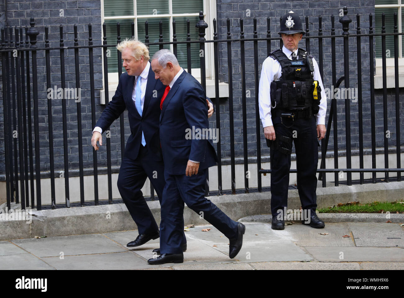 Prime Minister Boris Johnson greets the Prime Minister of Israel ...