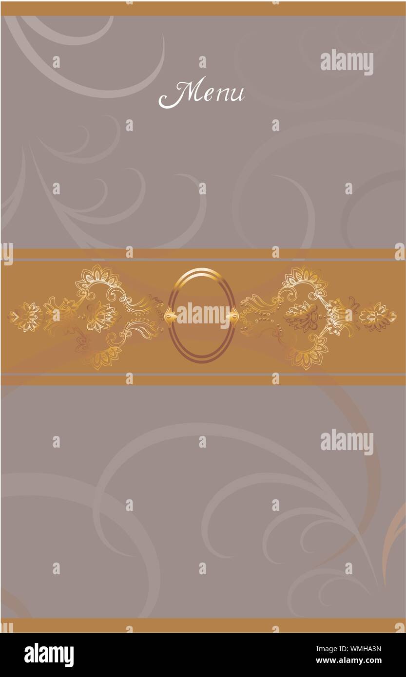 vintage menu cover design Stock Vector Image & Art - Alamy