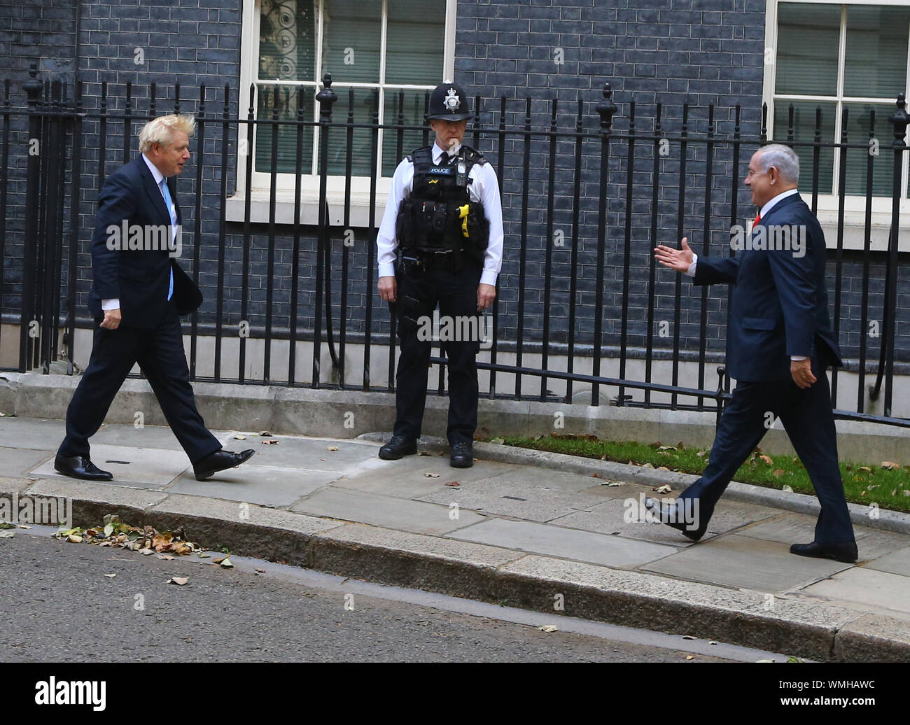 Prime Minister Boris Johnson greets the Prime Minister of Israel ...