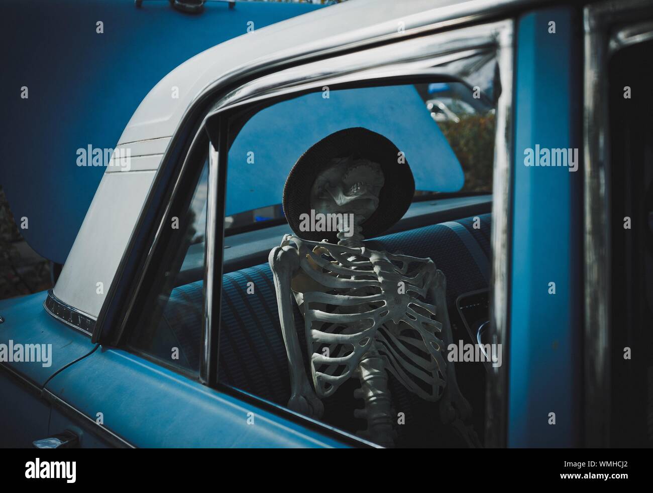 Skeleton in car hi-res stock photography and images - Alamy
