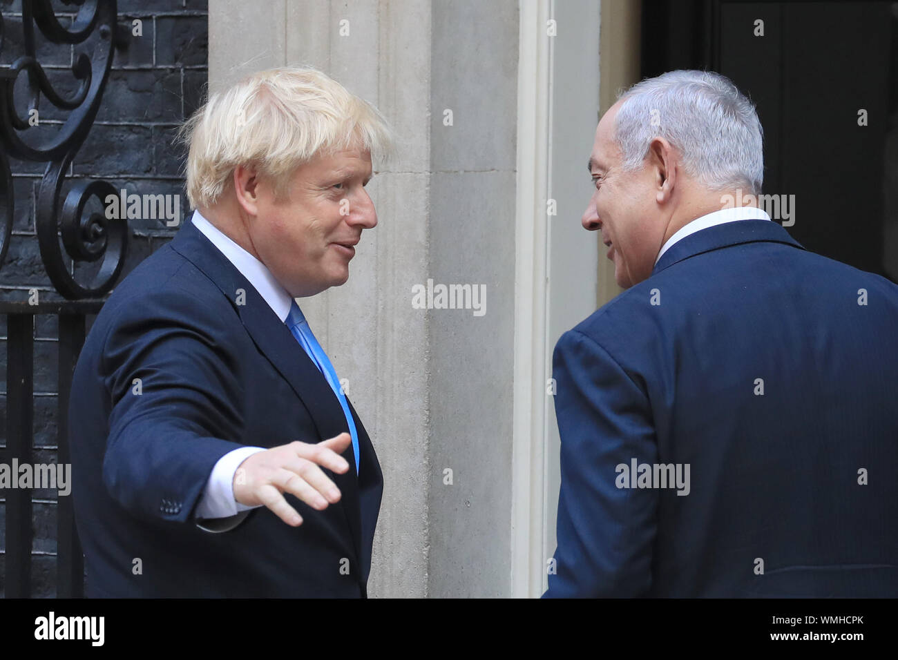 Prime Minister Boris Johnson greets the Prime Minister of Israel ...