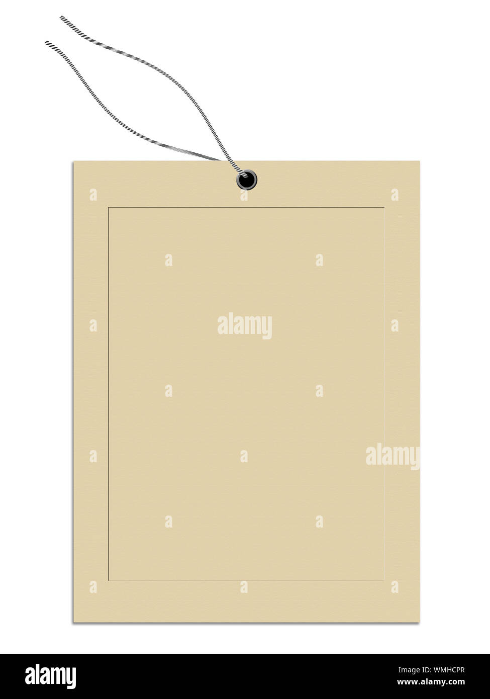 Illustration of blank cardboard tag isolated Stock Photo - Alamy