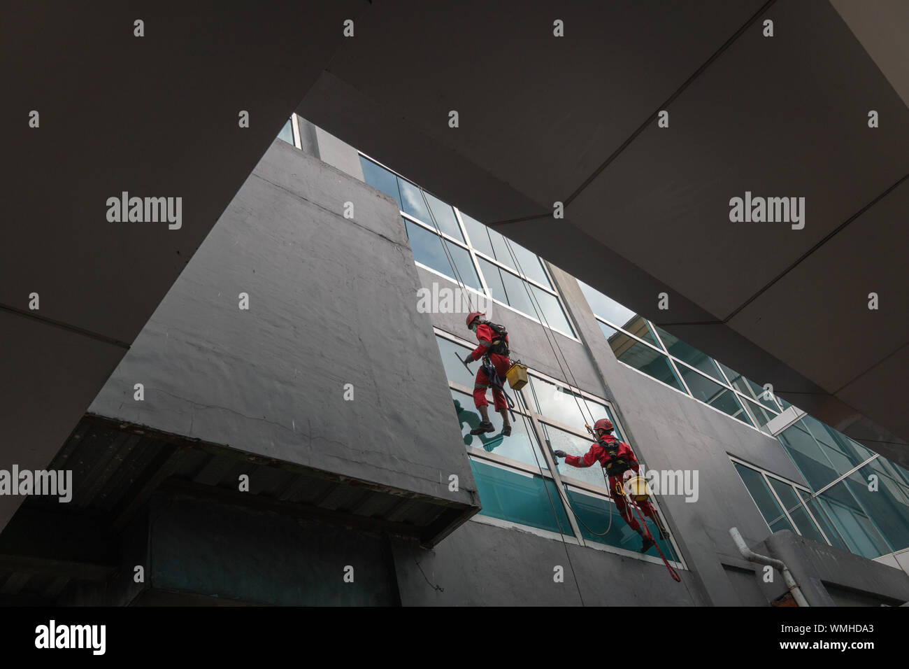 DENPASAR/BALI,INDONESIA-AUGUST 26 2019: Janitors or cleaning service ...