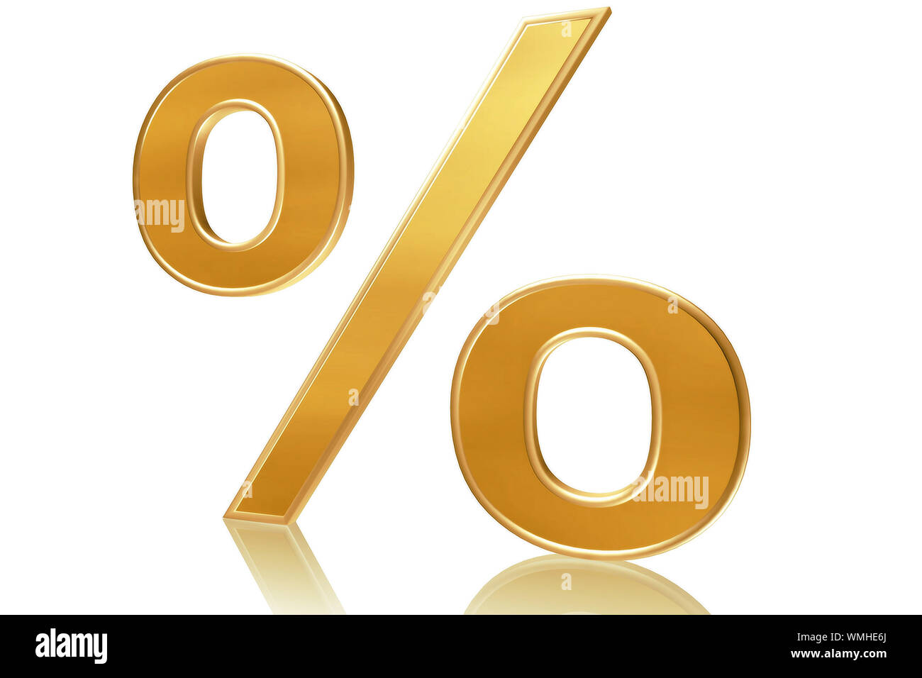 3D percent sign isolated on white background Stock Photo - Alamy