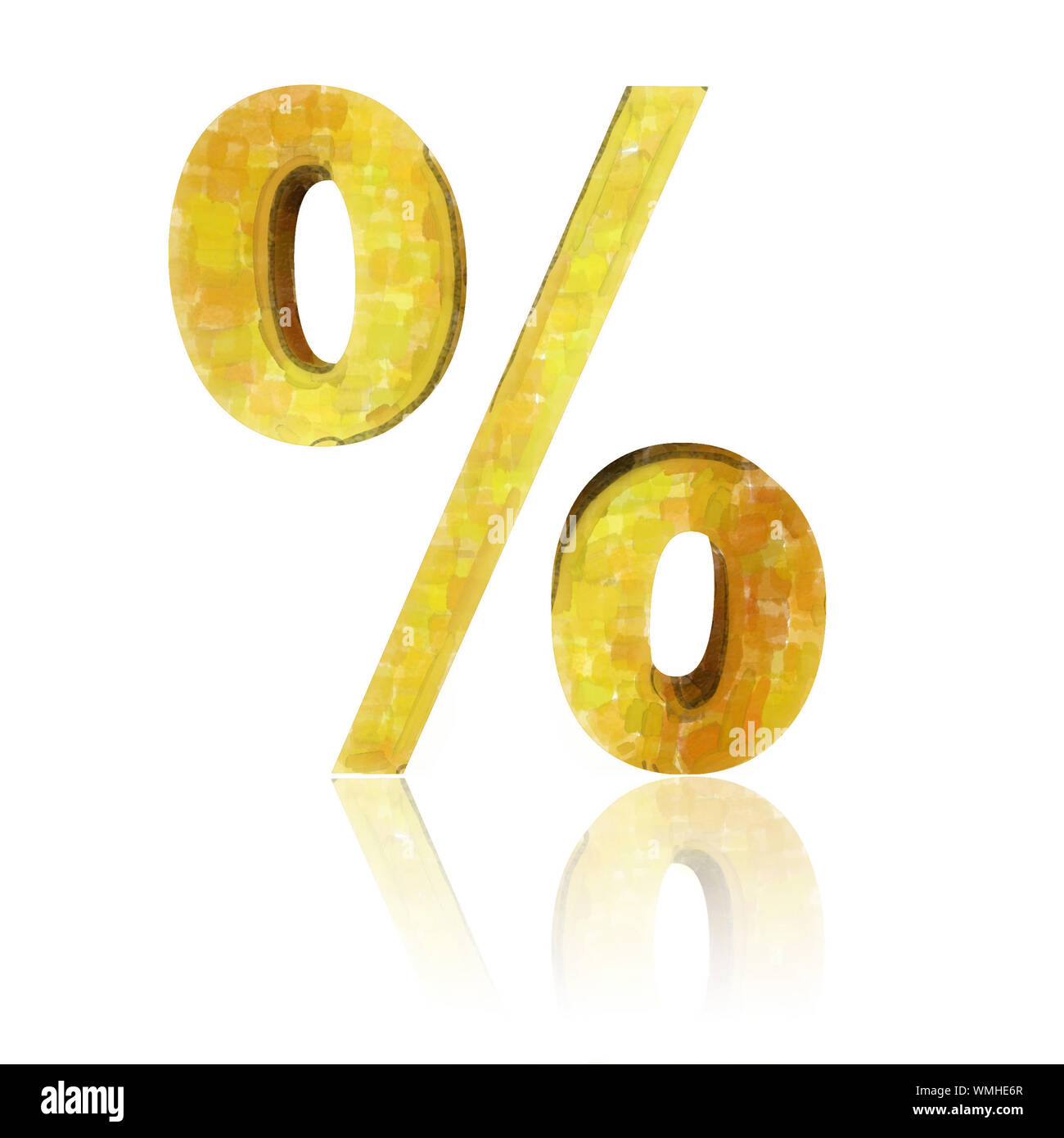 3D percent sign isolated on white background Stock Photo - Alamy