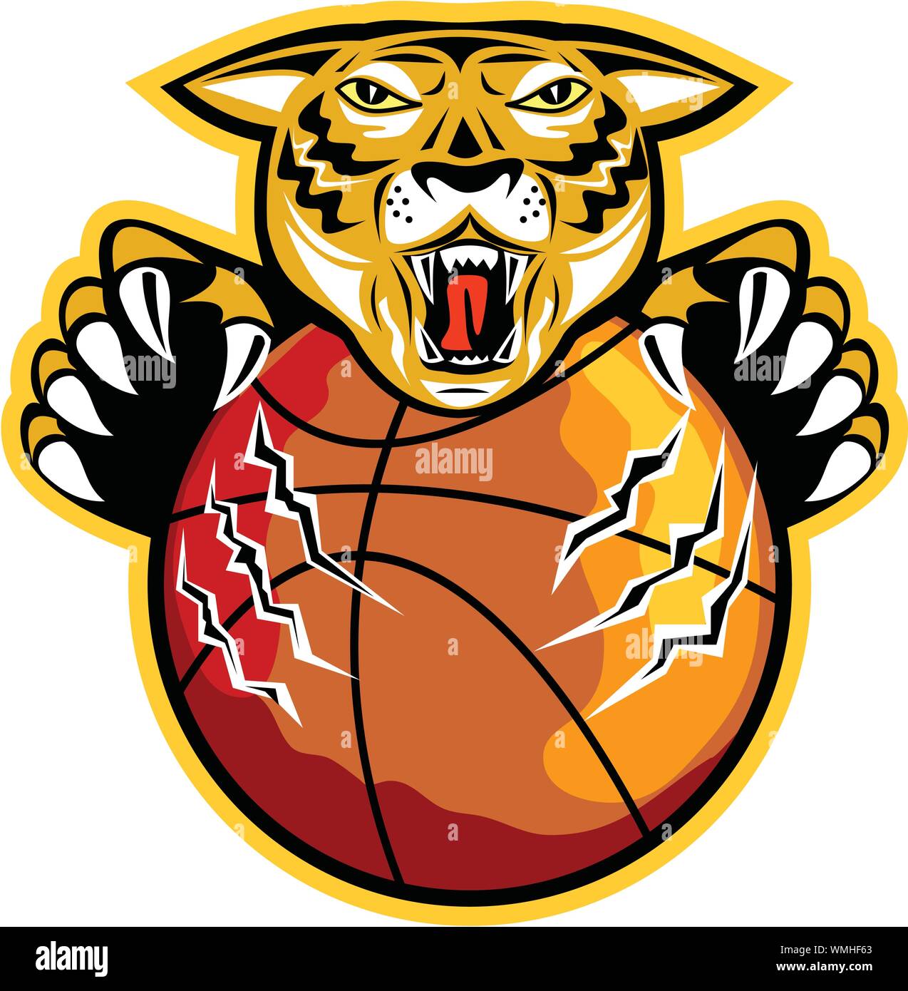 Tiger Basketball Ball Claws Stock Vector Image & Art - Alamy