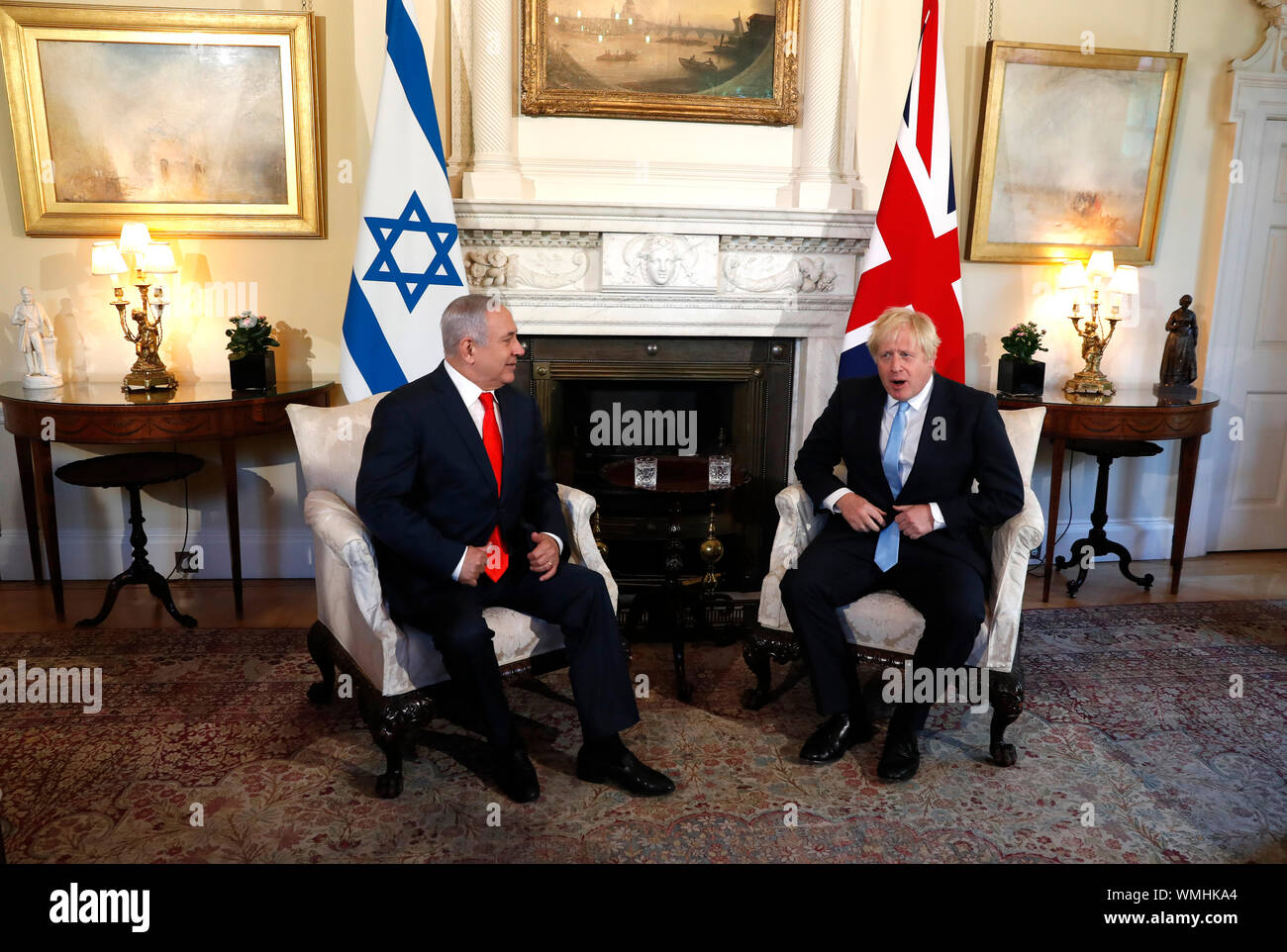 Prime Minister Boris Johnson with Israel's Prime Minister Benjamin ...