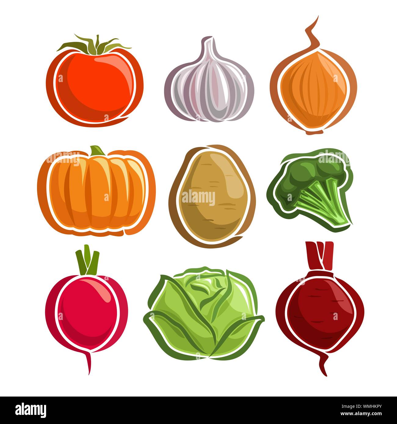 Garlic onion potato on Stock Vector Images - Alamy