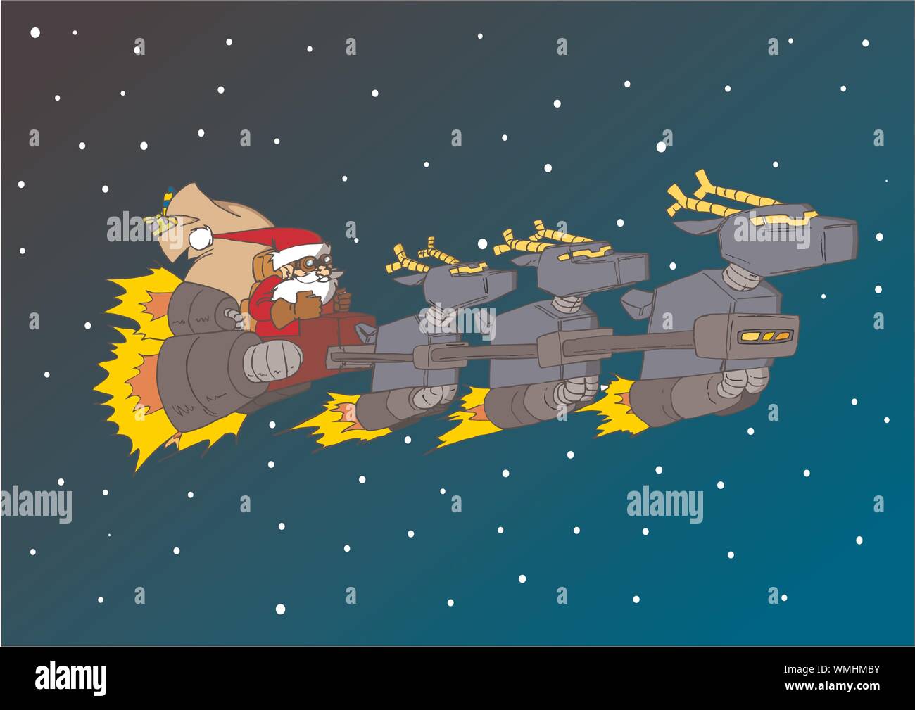 Christmas decoration sled tree Stock Vector Images - Alamy