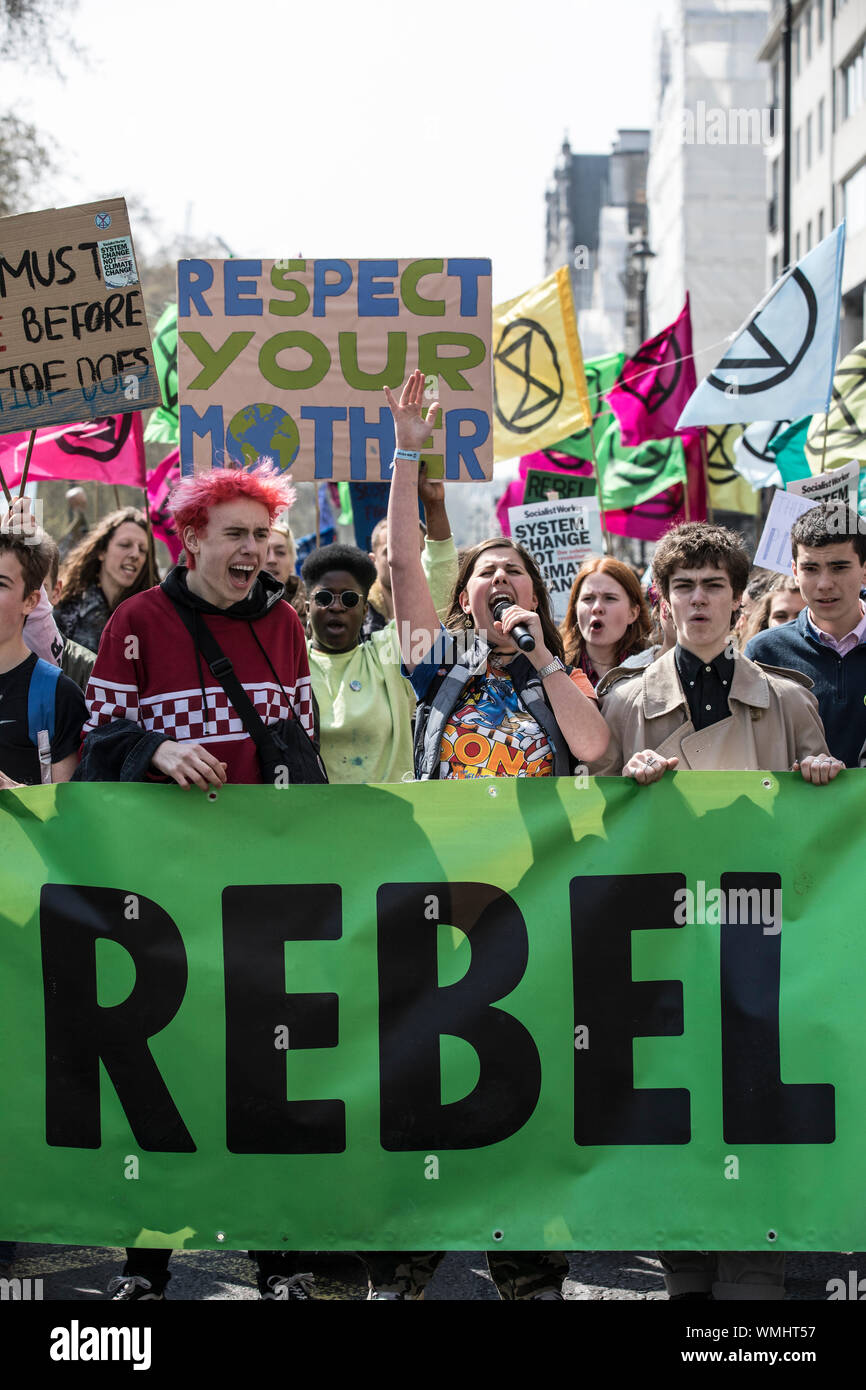 Extinction Rebellion protesters gather in Hyde Park Corner continuing ...