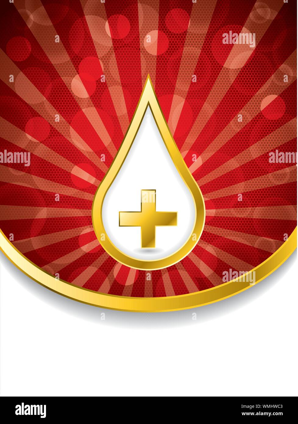 Medical background with blood drop and cross Stock Vector Image & Art ...