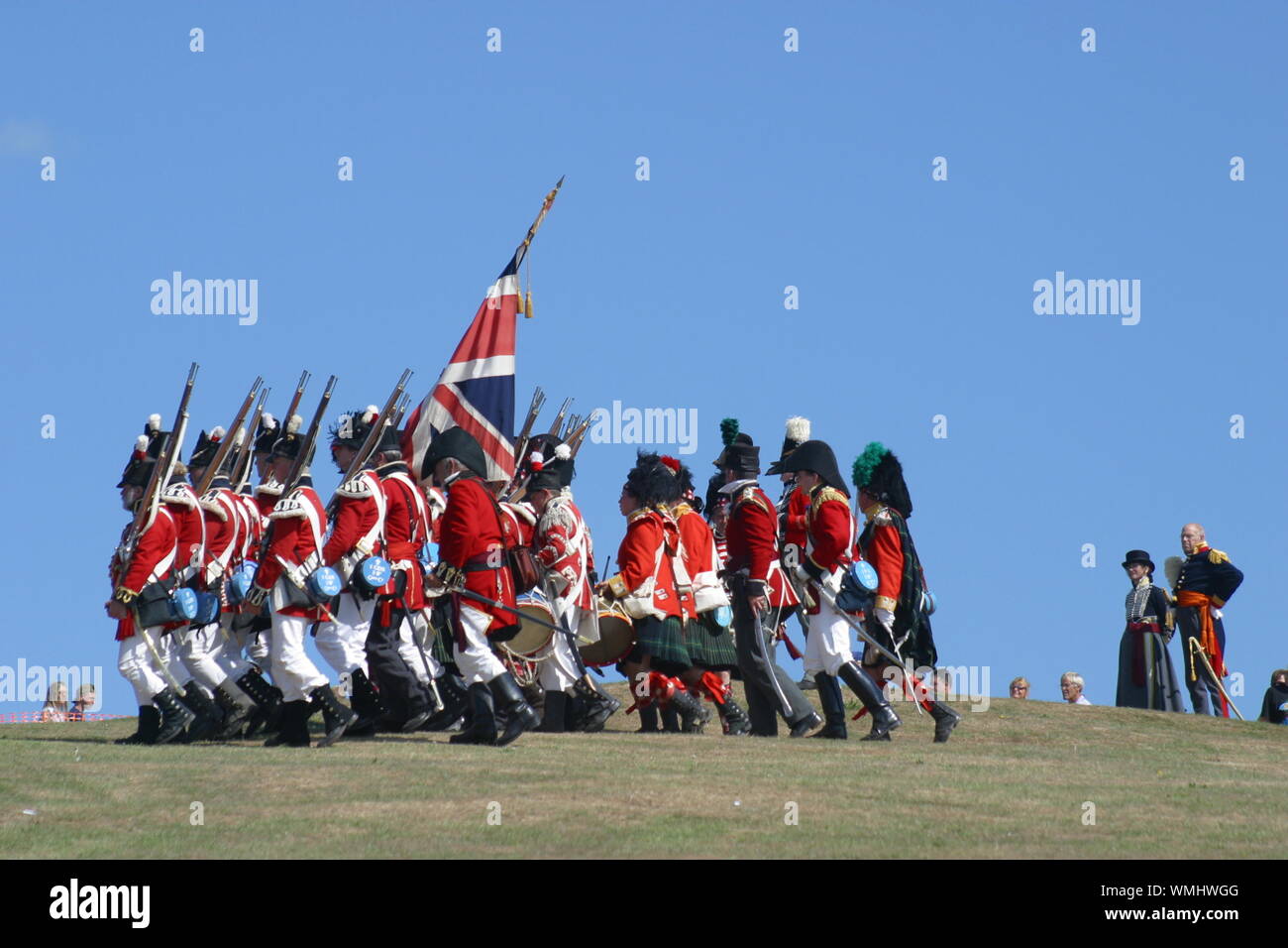 French and British soldiers of the Napoleonic Wars gather in Folkestone ...