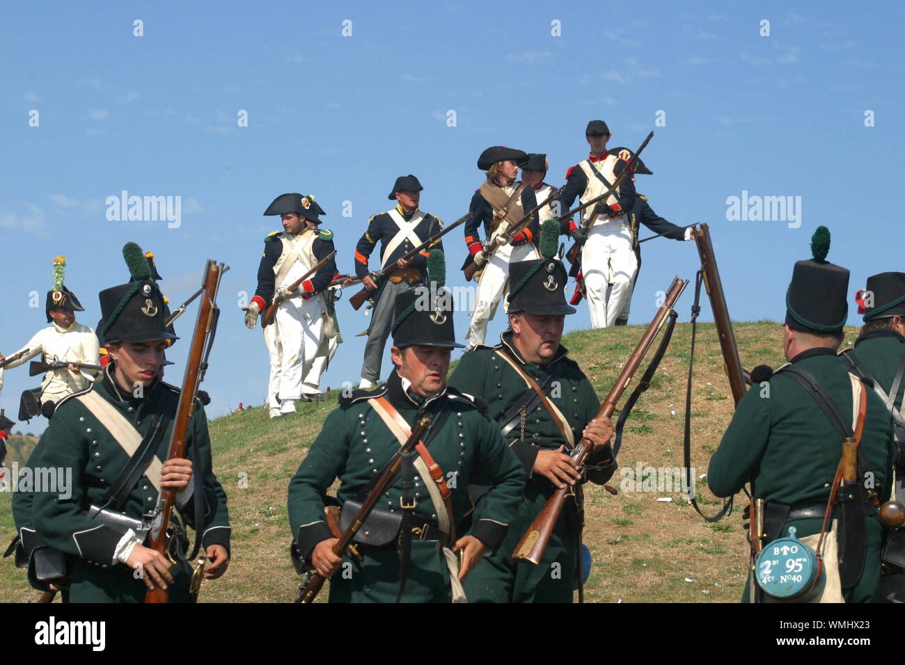 French and British soldiers of the Napoleonic Wars gather in Folkestone ...