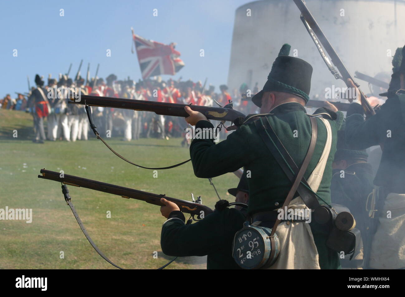 French and British soldiers of the Napoleonic Wars gather in Folkestone ...