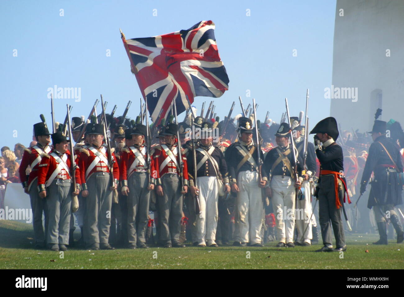 French and British soldiers of the Napoleonic Wars gather in Folkestone ...